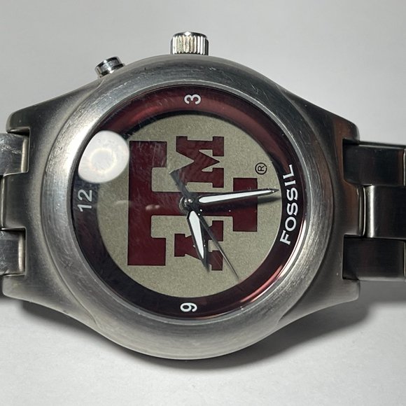 Fossil | Accessories | Texas Am Aggies Ncaa Stainlesssteel Kaleido ...